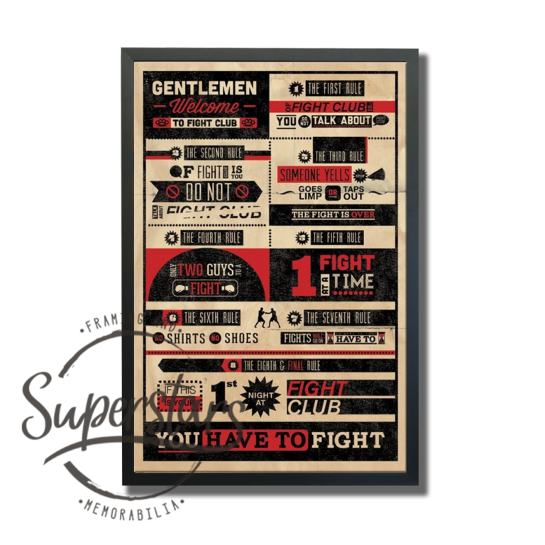 Fight Club Movie Poster Perth - Superstars Framing